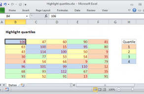 Excel QUARTILE function | Exceljet